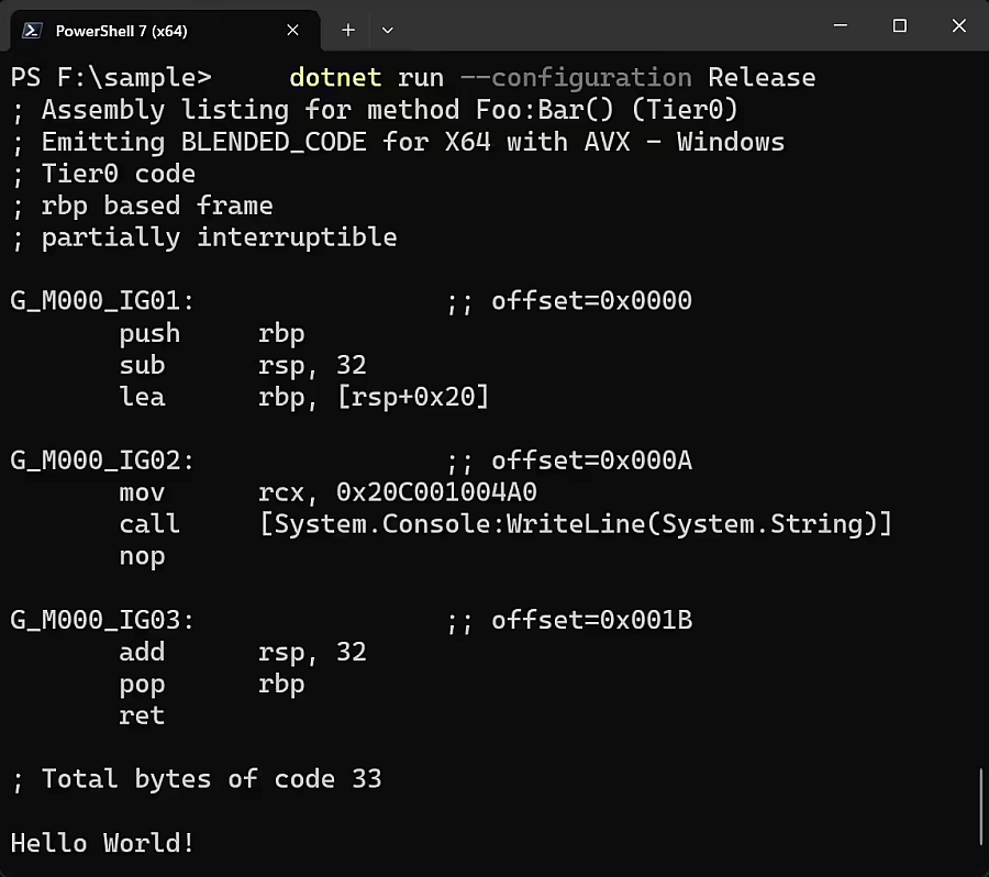 .NET: Vom JIT-Compiler erzeugten Assembler-Code prüfen | DWX Developer ...